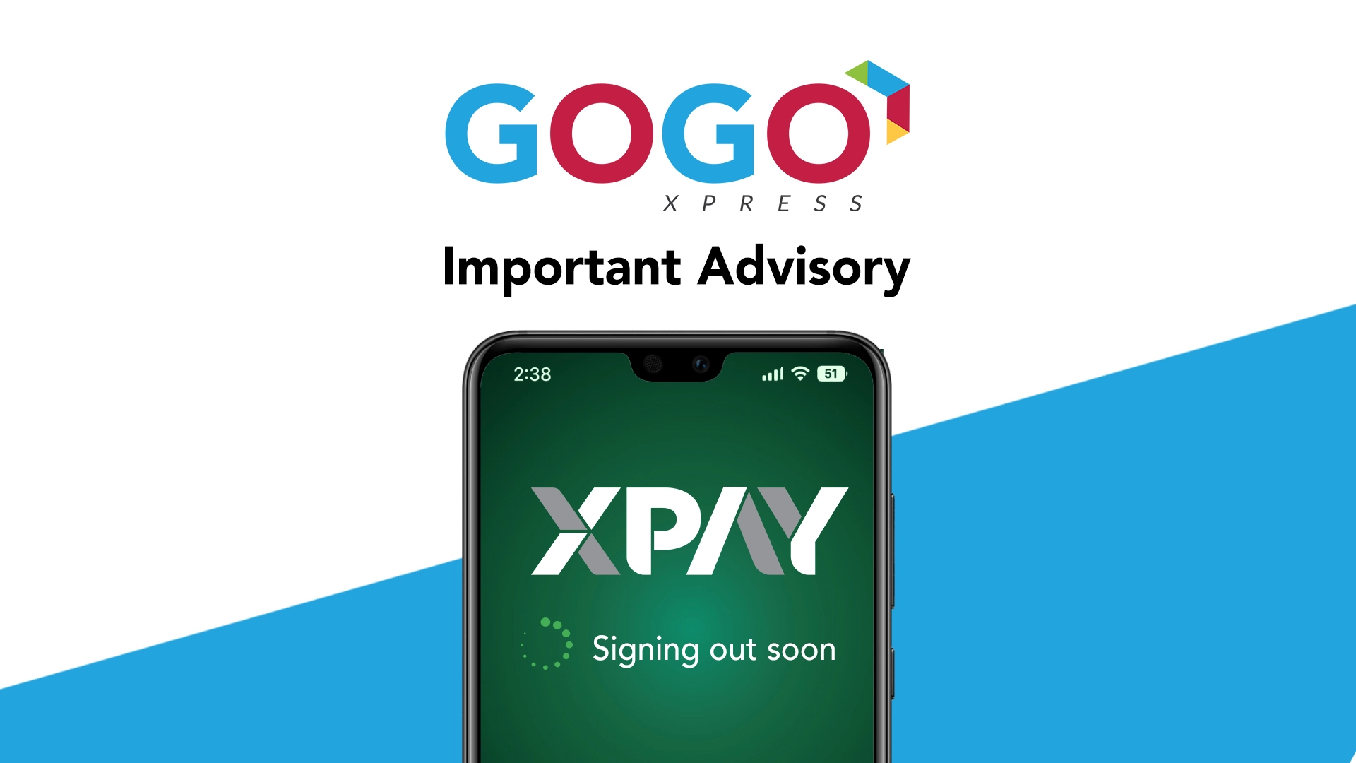 XPAY Notice Of Discontinuance GoGo Xpress