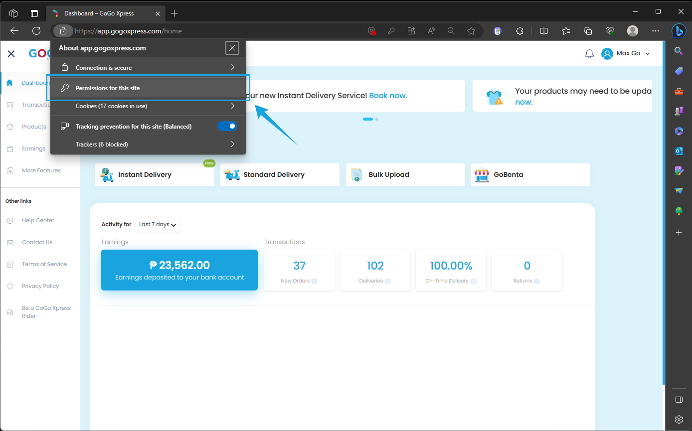 Instant Delivery | GoGo Xpress